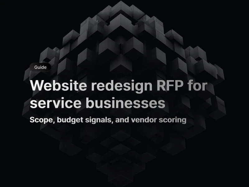 Website redesign RFP for service businesses: scope,...